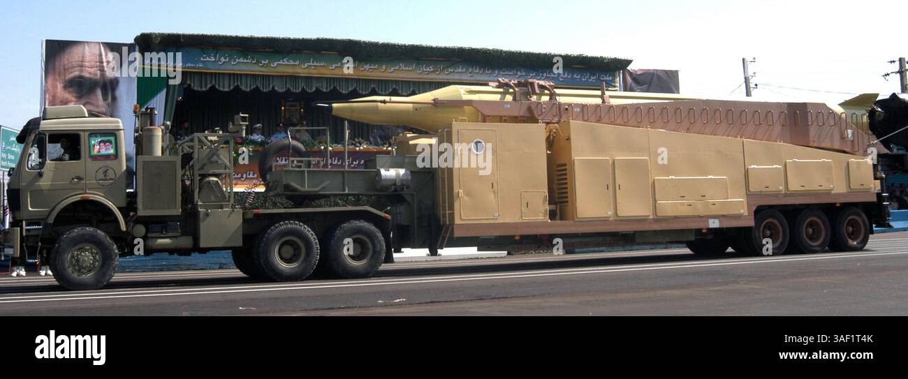 Sep 22, 2005; Tehran, IRAN; Iran's Shahab-3 missile, a weapon capable ...
