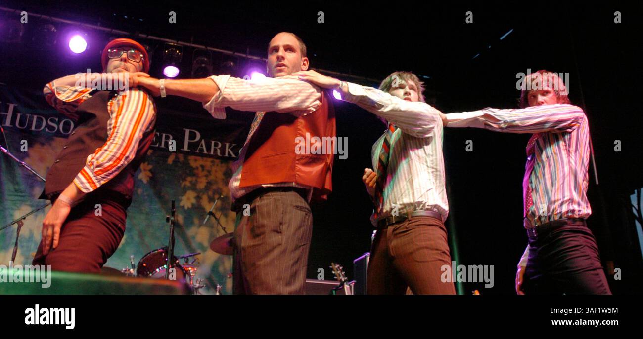 Jul 21, 2005; New York, NY, USA; Band 'OK Go' performing as part of ...