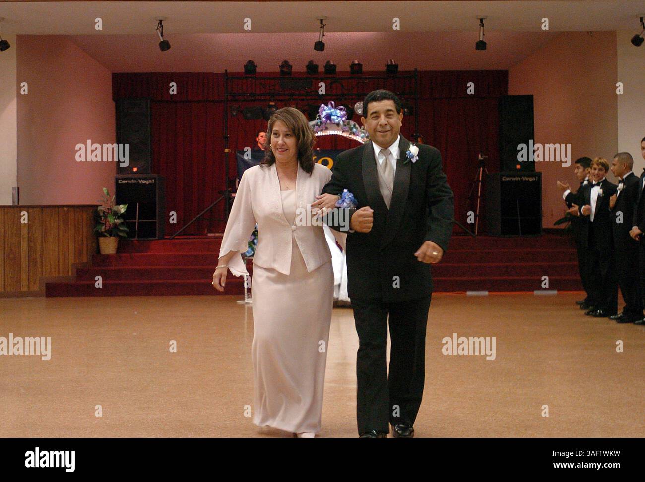 Jul 23, 2005; San Antonio, TX; Gloria and David Mata are introduced to ...