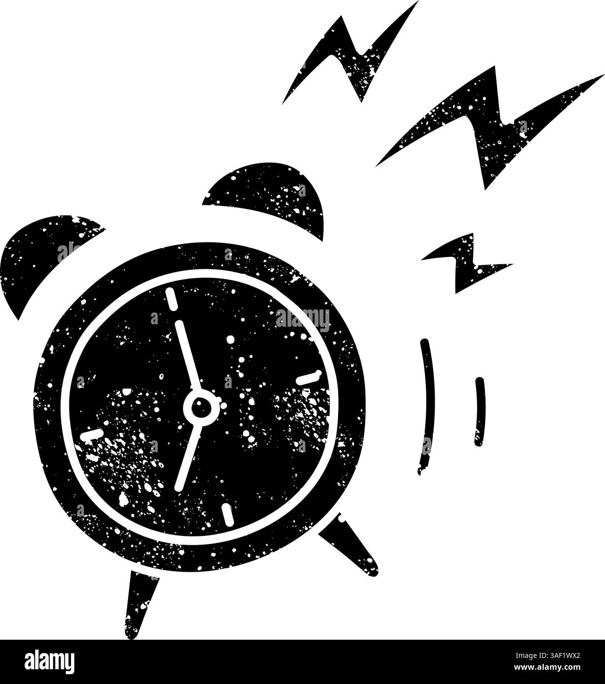 Alarm icon in doodle Black and White Stock Photos & Images - Alamy