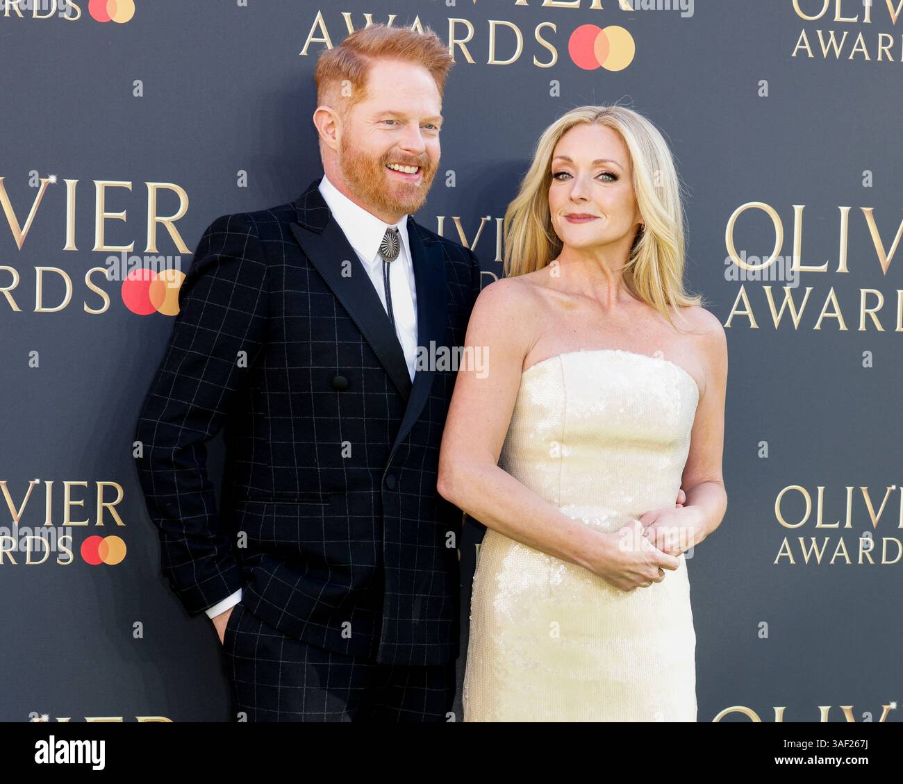 London, UK. 06th Apr, 2025. Jesse Tyler Ferguson and Jane Krakowski ...