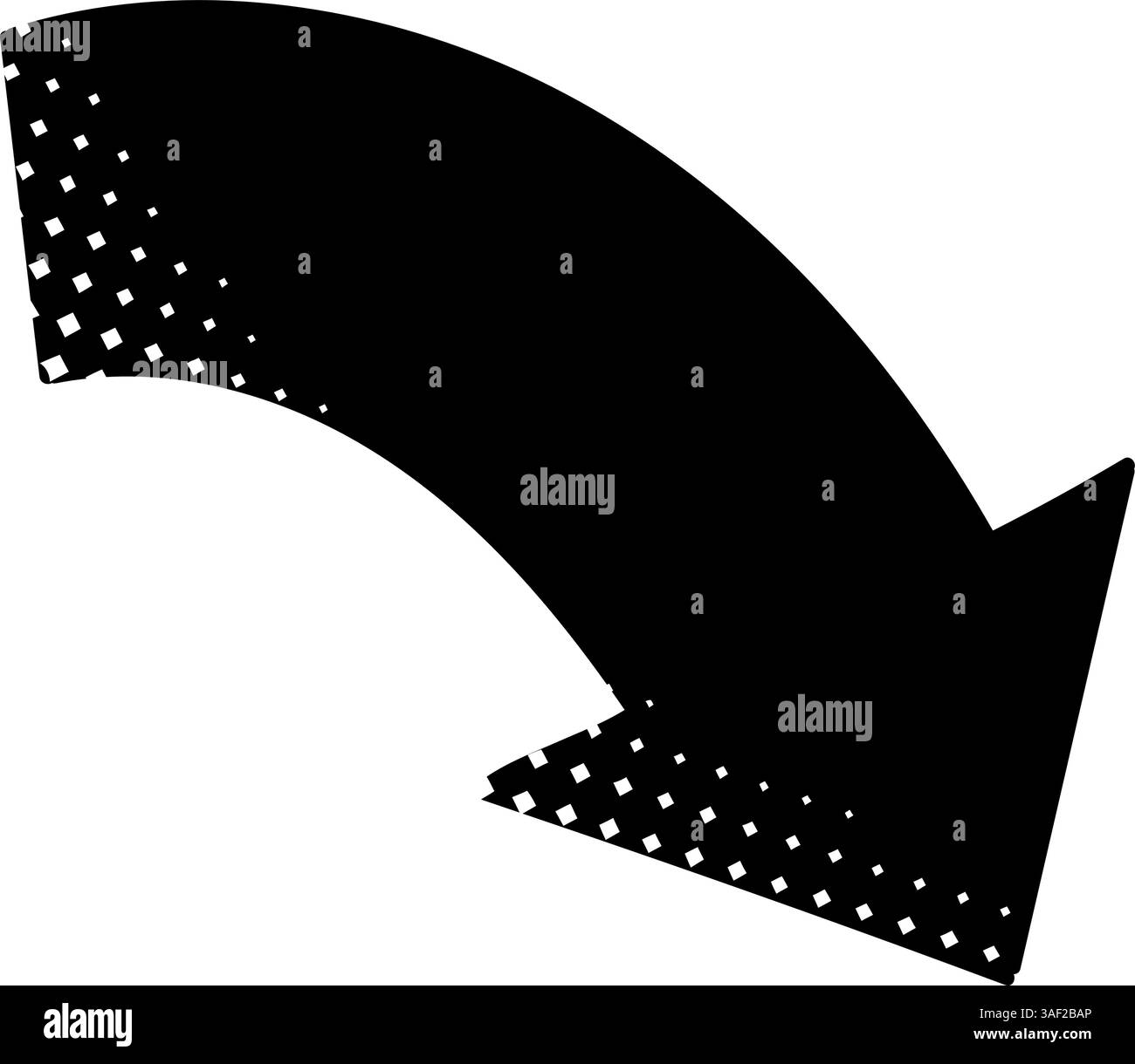 Arrow black hand drawn icon in halftone texture style Stock Vector ...
