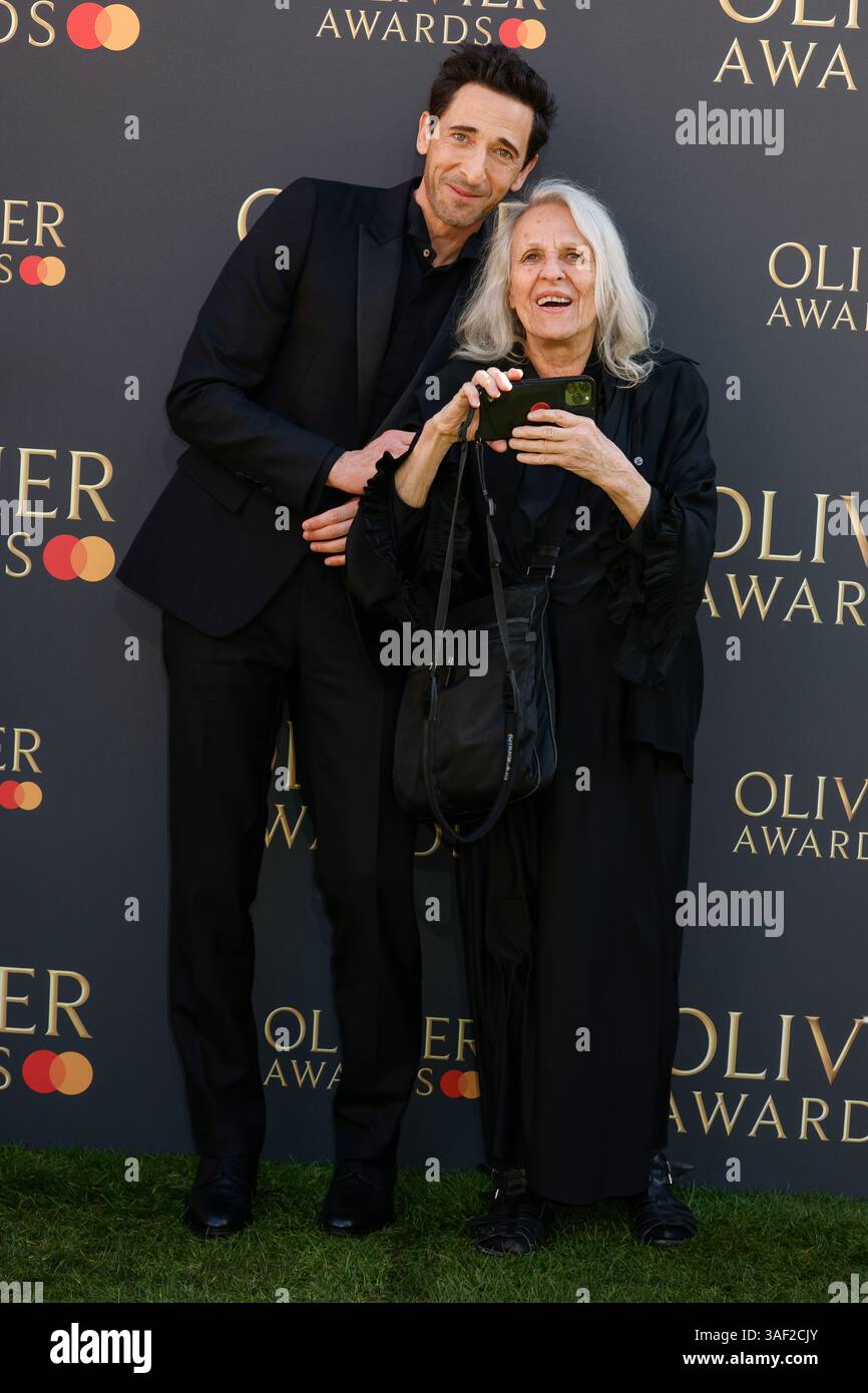London, UK. 06th Apr, 2025. Adrien Brody and Sylvia Plachy attend the ...