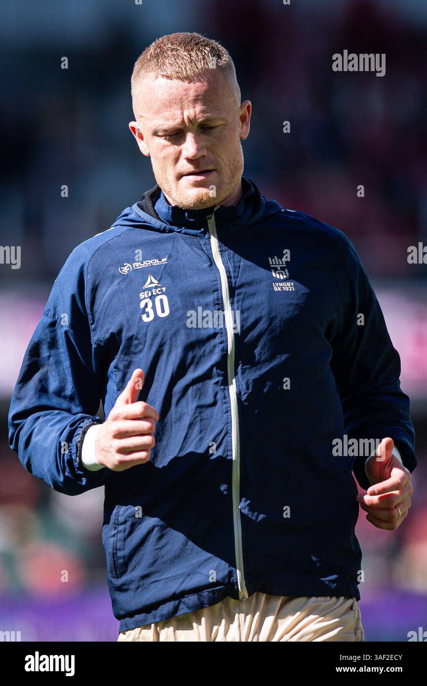 Silkeborg, Denmark. 06th, April 2025. Rasmus Thelander of Lyngby BK is ...