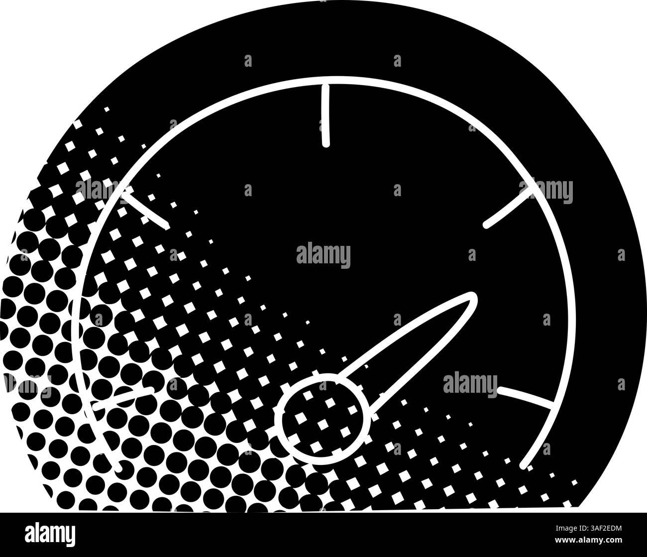 Dashboard black hand drawn icon in halftone texture style Stock Vector ...