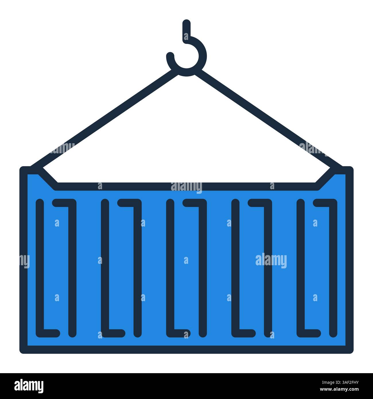 Vector Blue Shipping Container colored icon or symbol Stock Vector ...