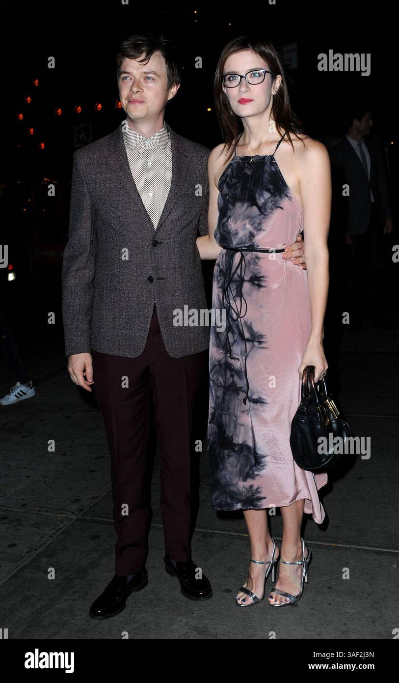 Anna Wood and Dane Dehaan at the premiere of 'Horns' at Landmark ...