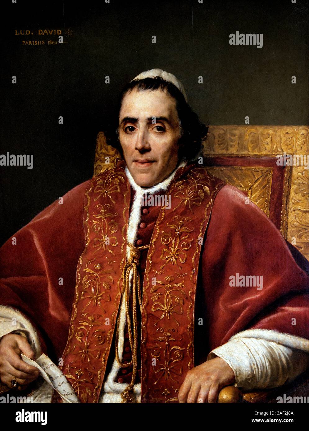 Pope Pius VII, 1805 by Louis David Jacques-Louis David 1748 – 1825 , Louvre Paris, Fine Art ...