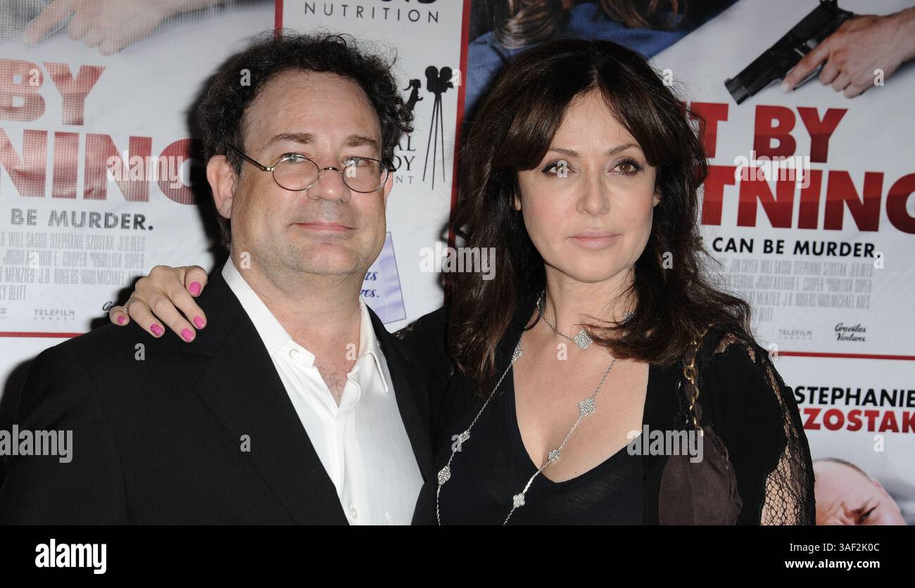 Ricky Blitt and Chantal Chamandy at the premiere of 'Hit By Lightning ...