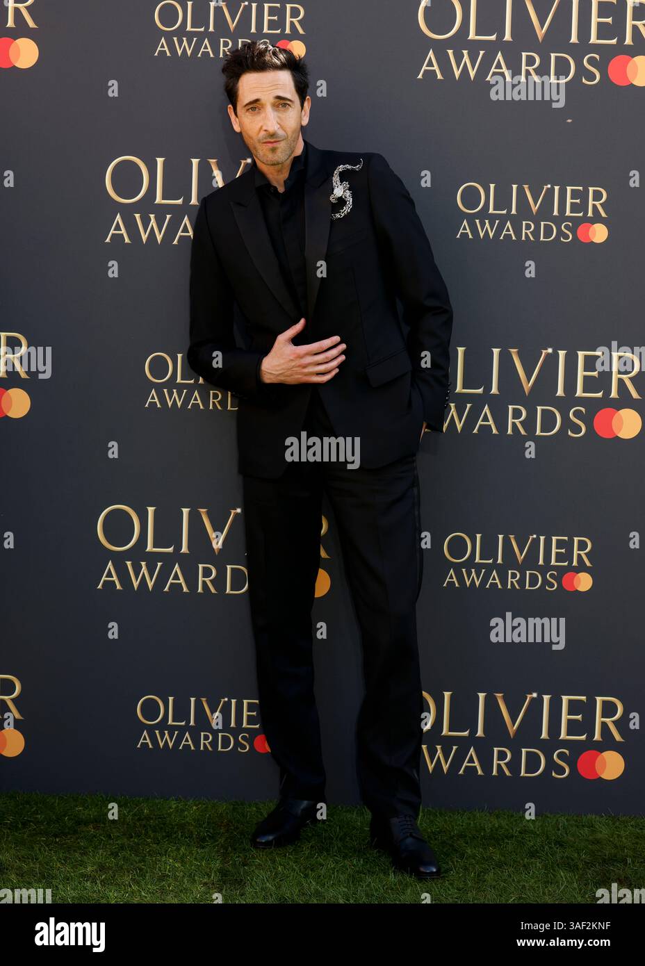 London, UK. 06th Apr, 2025. Adrien Brody attends the Olivier Awards ...