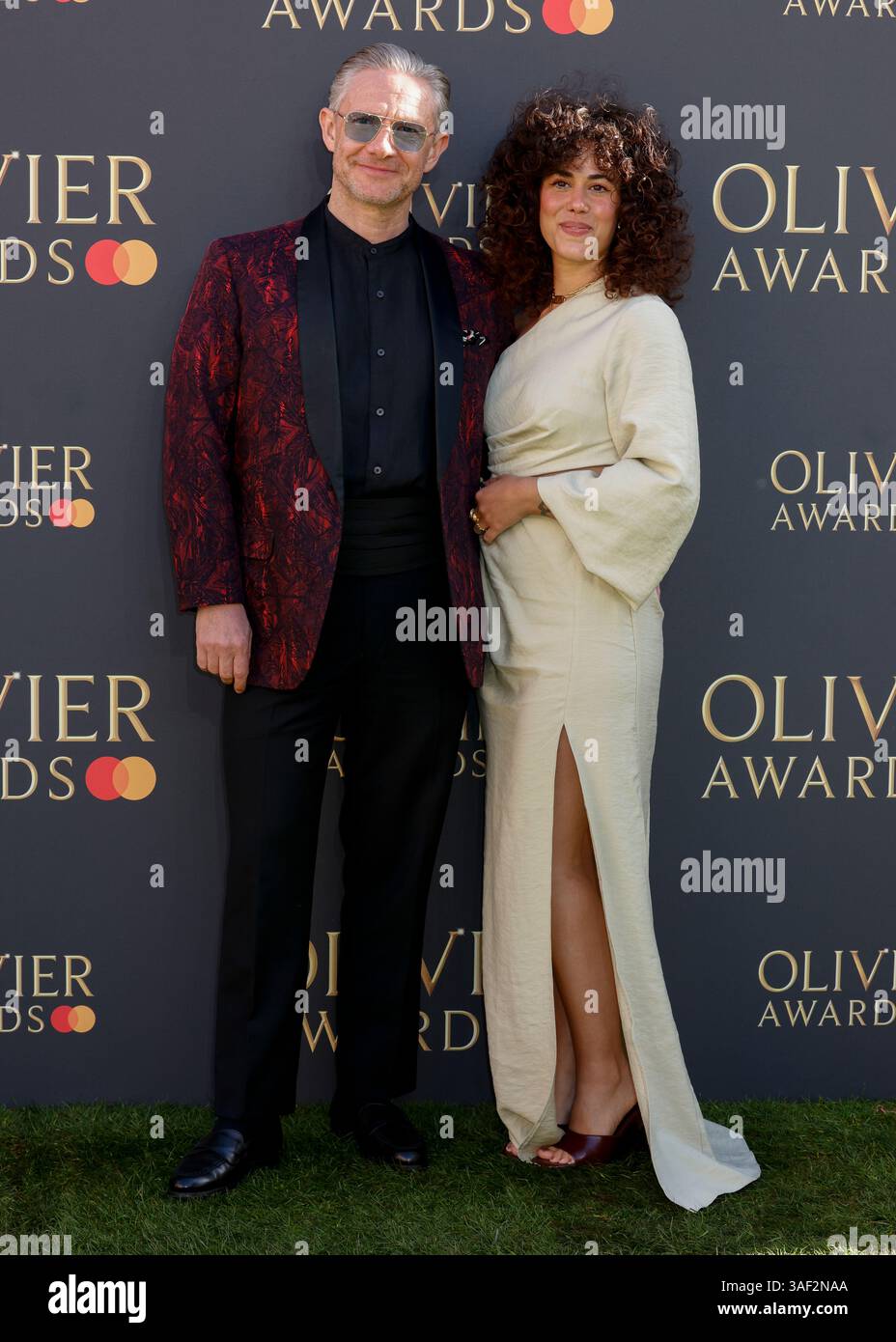 London, UK. 06th Apr, 2025. Martin Freeman and Rachel Benaissa attend ...