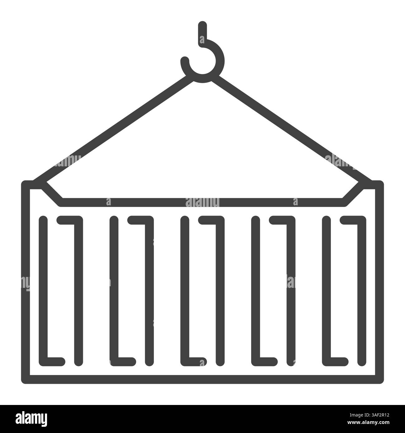 Vector Shipping Container outline icon or sign Stock Vector Image & Art ...