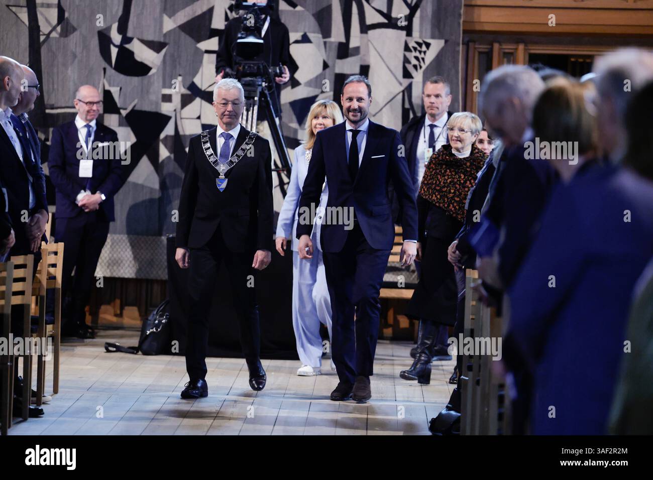 Bergen 20250407. Crown Prince Haakon and County Mayor Jon Askeland ...