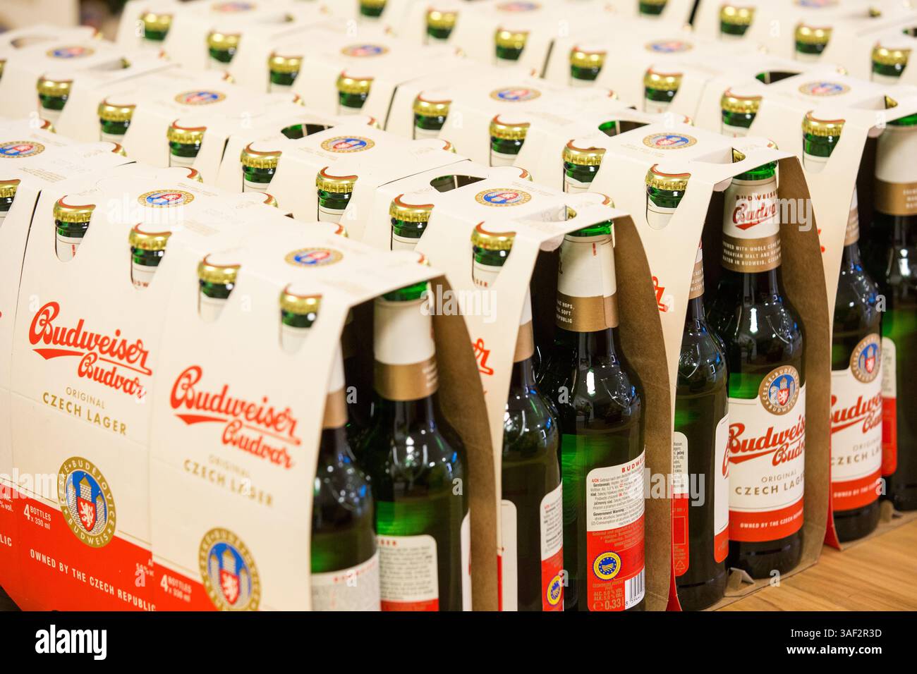 Budweiser Budvar Premium Czech Lager in 0,33l bottles seen in Budweiser ...