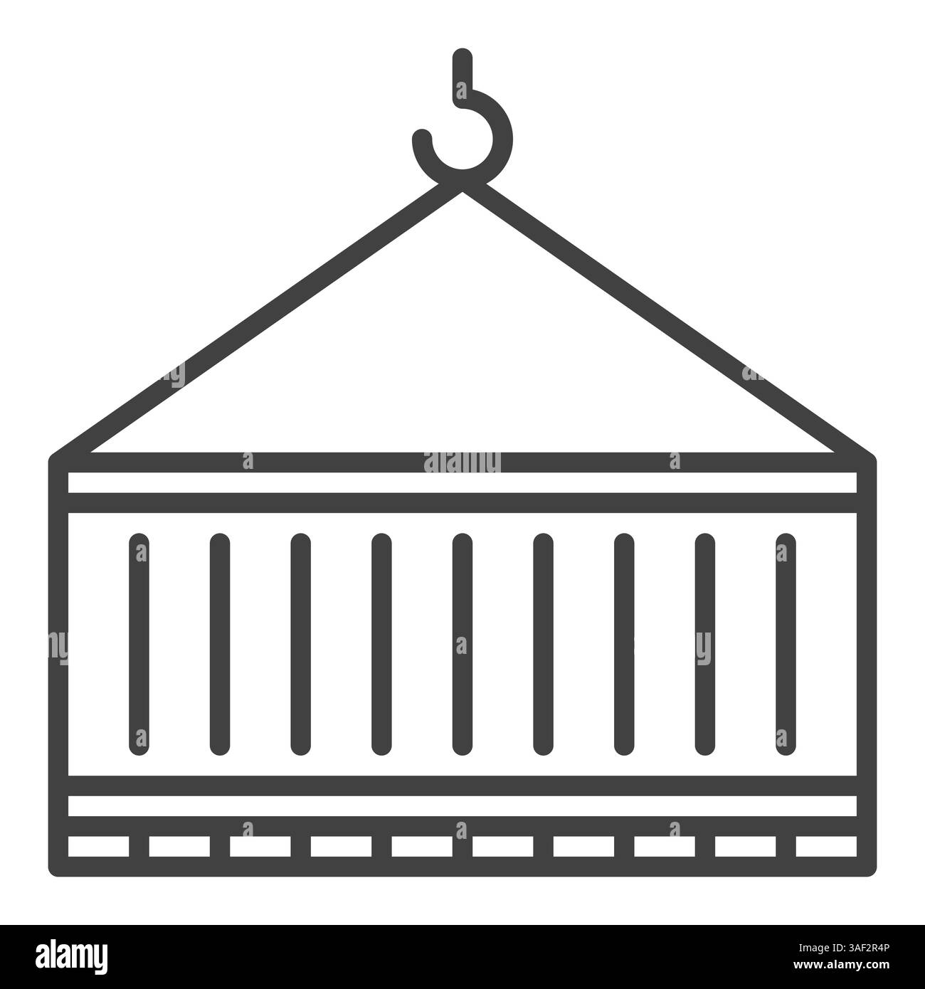 Cargo Shipping Container vector icon or symbol in outline style Stock ...