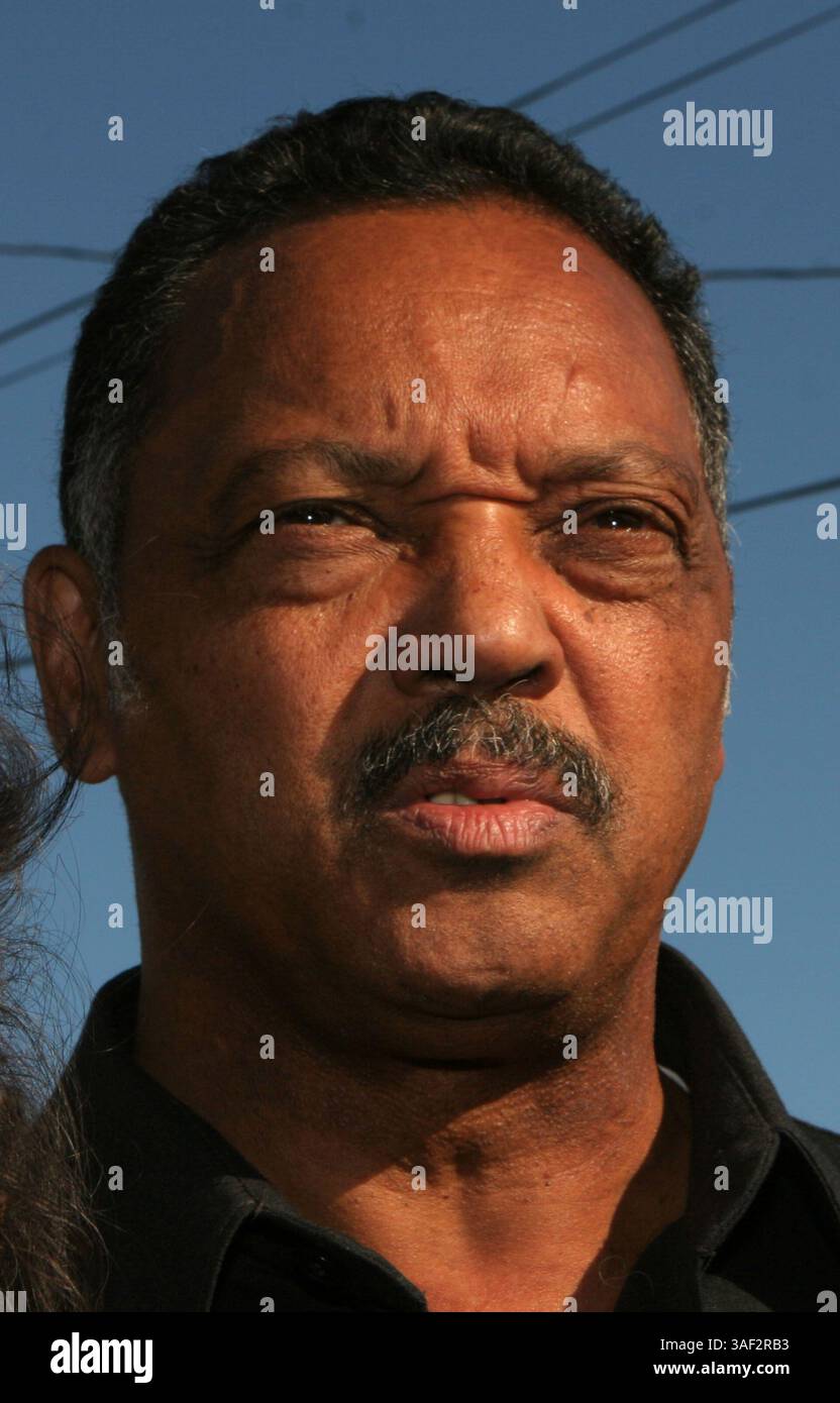 Nov 21, 2005; San Quentin, CA, USA; JESSE JACKSON outside San Quentin ...