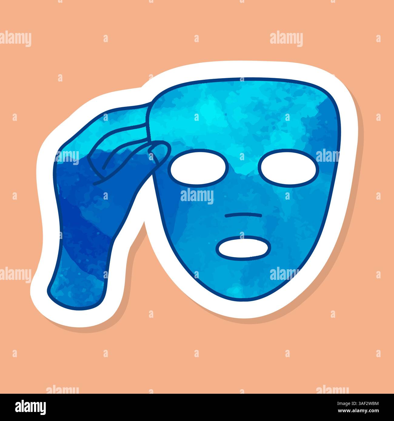 Facial mask sheet color sticker Stock Vector Image & Art - Alamy