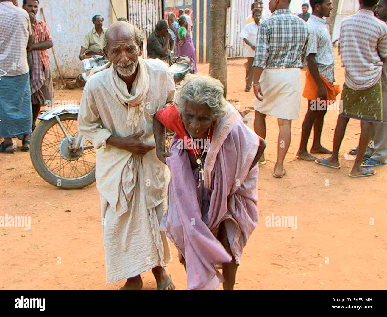Jan 02, 2005; Colachel, Tamil Nadu, INDIA; An elderly tsunami survivor ...