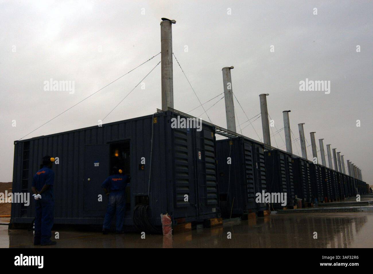 Mar 09, 2005; Al Asad, Iraq; Nineteen Cummings generators serve as Al ...
