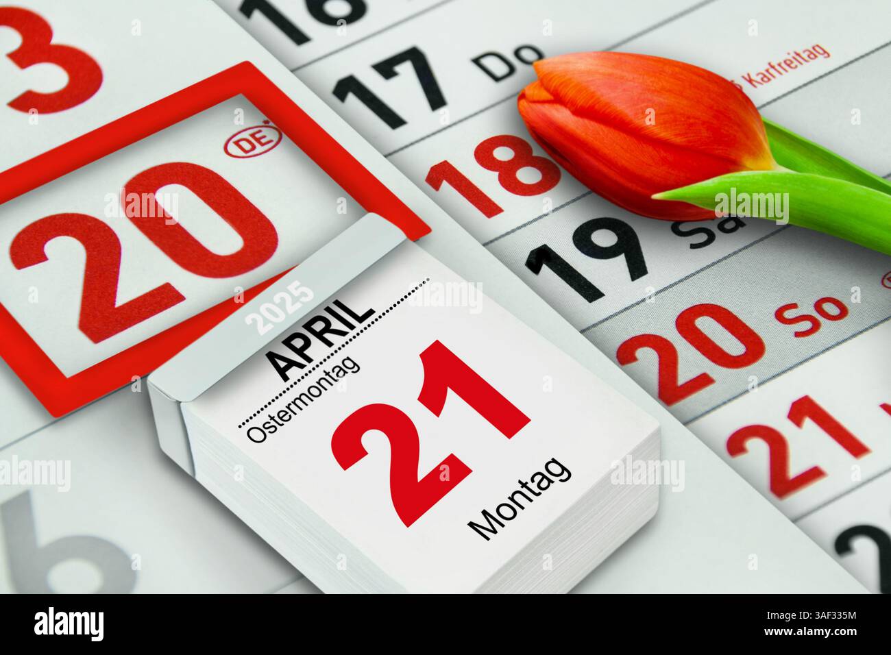 Deutscher Kalender Ostern 20. und 21. April 2025 Ostersonntag ...