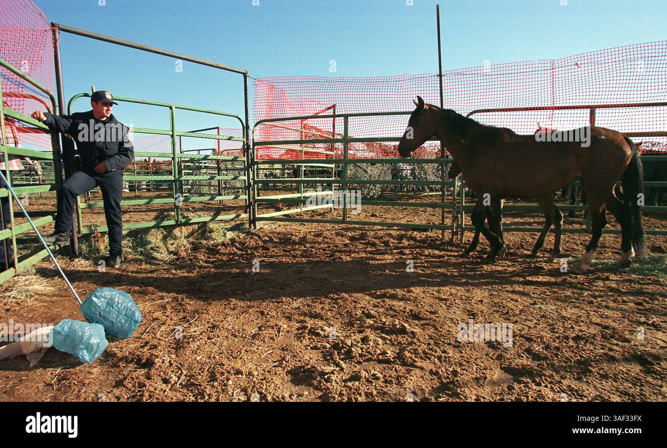 May 27, 1999; Alamogordo, NM, USA; Tom Benevidez, a police officer at ...
