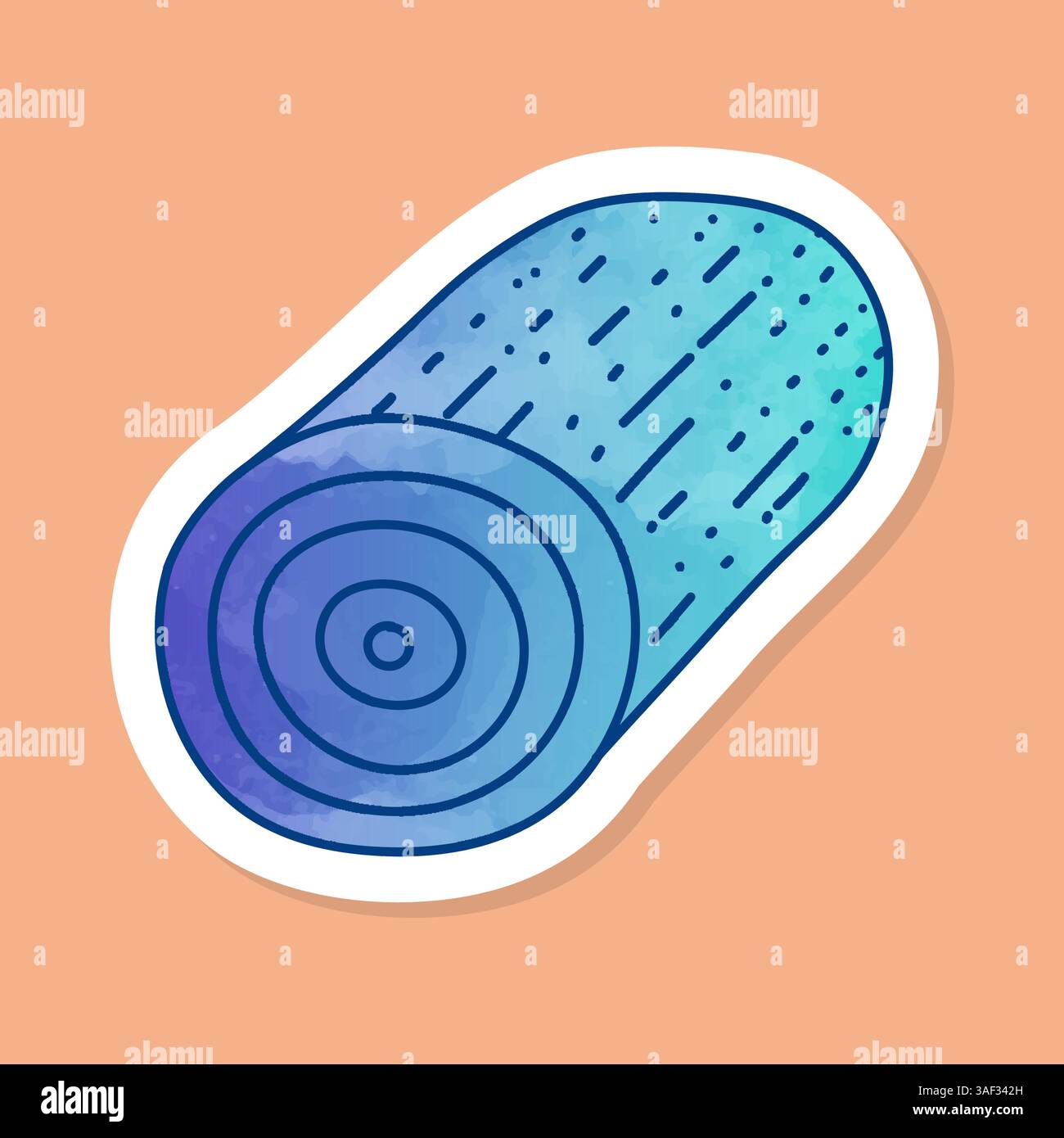 Single wood log color sticker Stock Vector Image & Art - Alamy