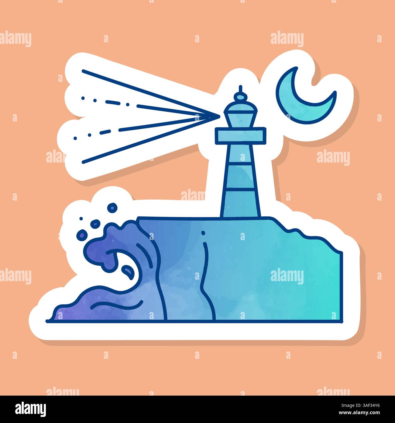 Gradient lighthouse illustration hi-res stock photography and images ...