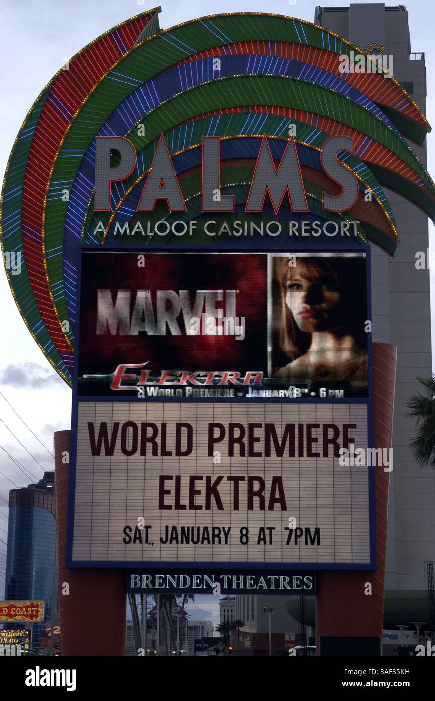 Jan 08, 2005; Las Vegas, NV, USA; Signage at the world premiere of ...