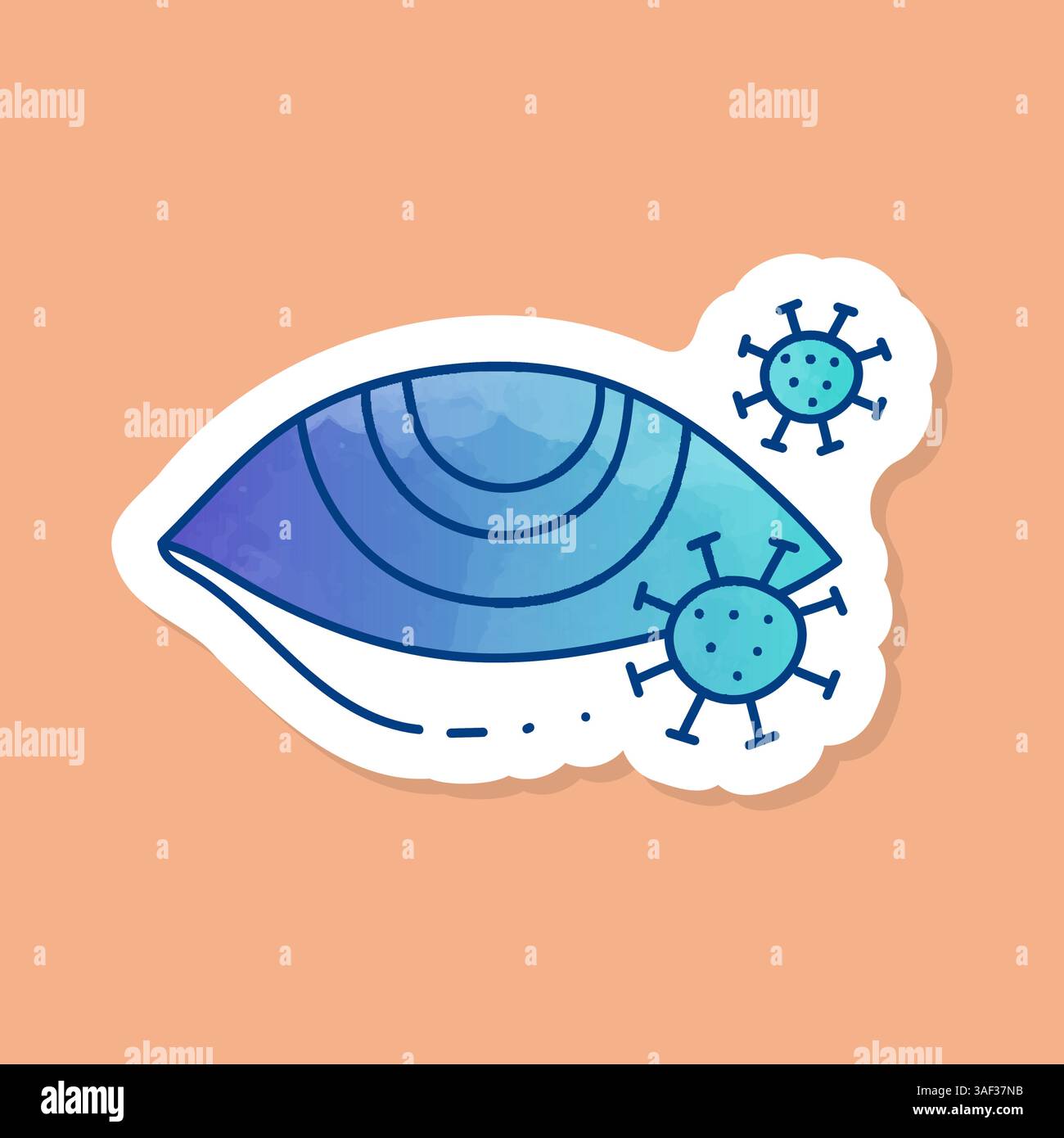 Virus contracted eye color sticker Stock Vector Image & Art - Alamy