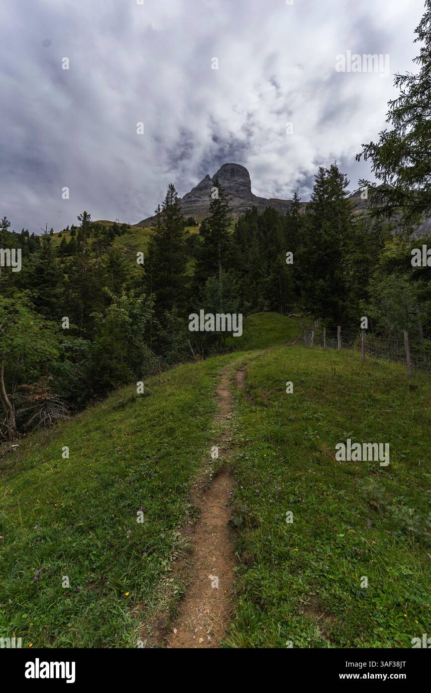 Breathtaking Alpine Hike in the Gitschen Region Stock Photo - Alamy