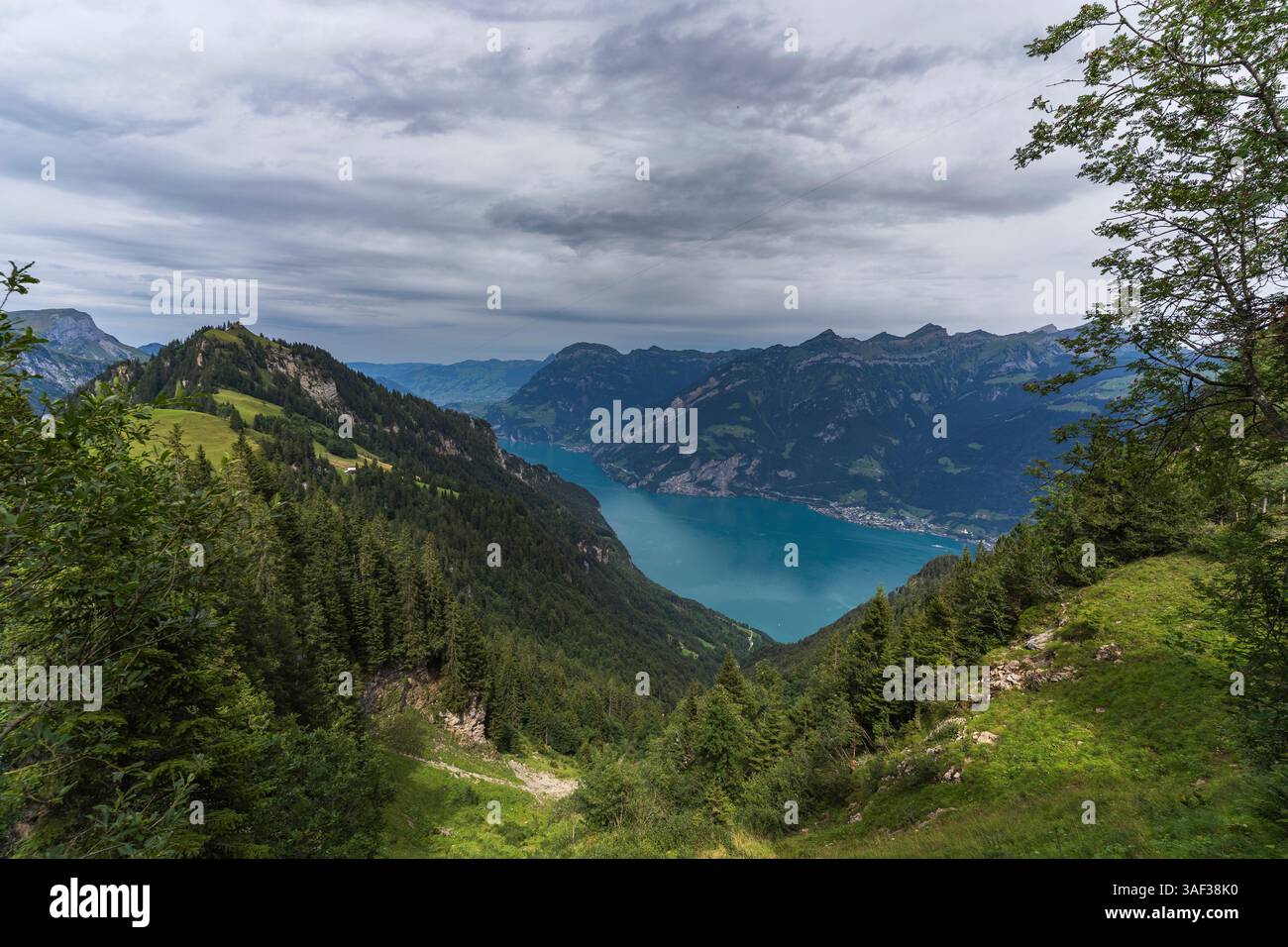 Breathtaking Alpine Hike in the Gitschen Region Stock Photo - Alamy