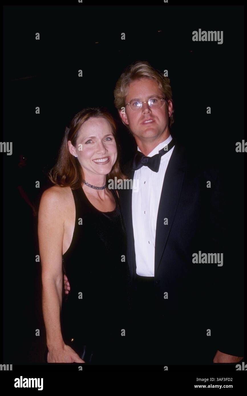 1999; Hollywood, CA, USA; MICHAEL LANDON JR. and his wife Stock Photo ...