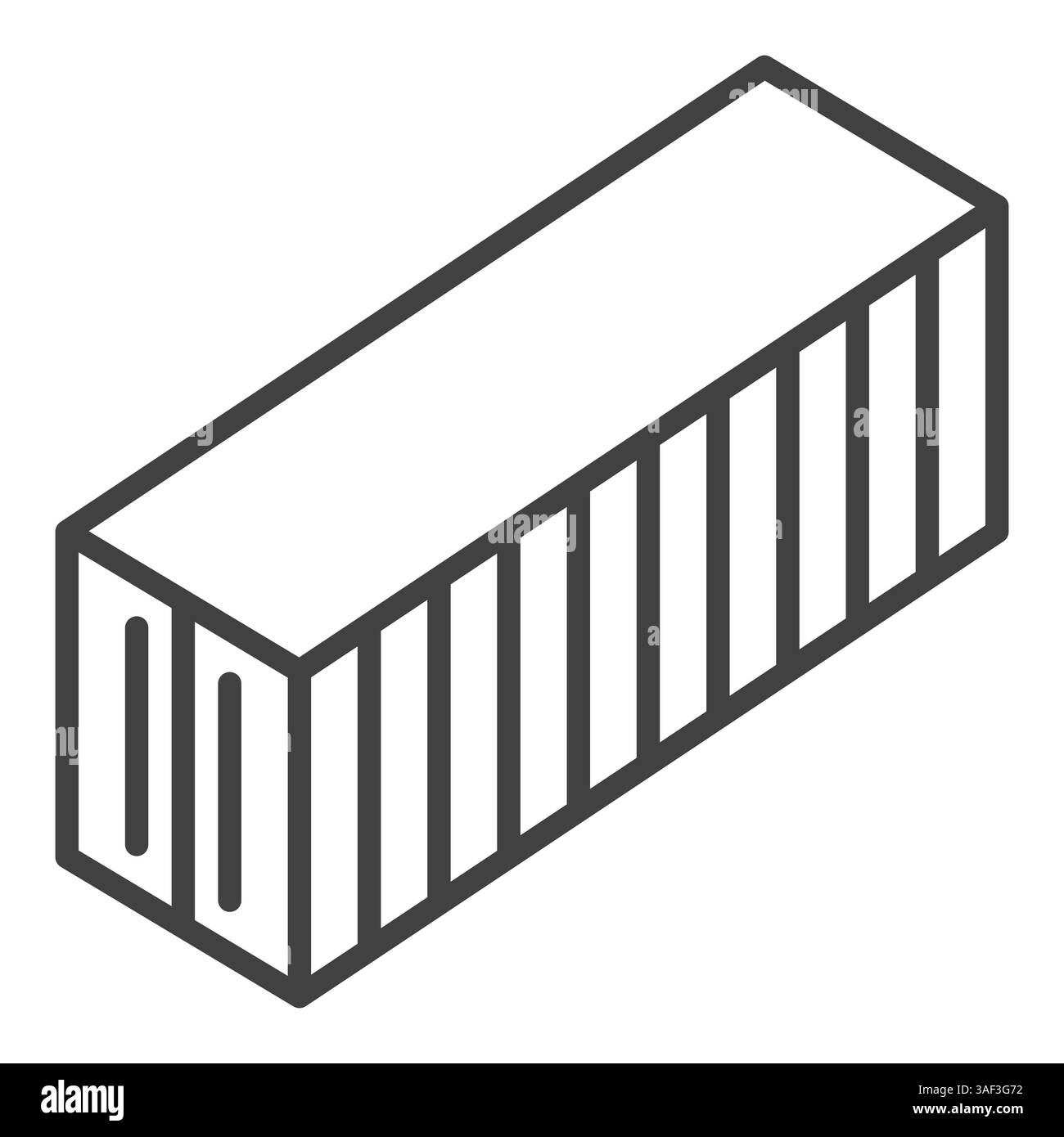 Shipping Container icon - vector transportation symbol in outline style ...