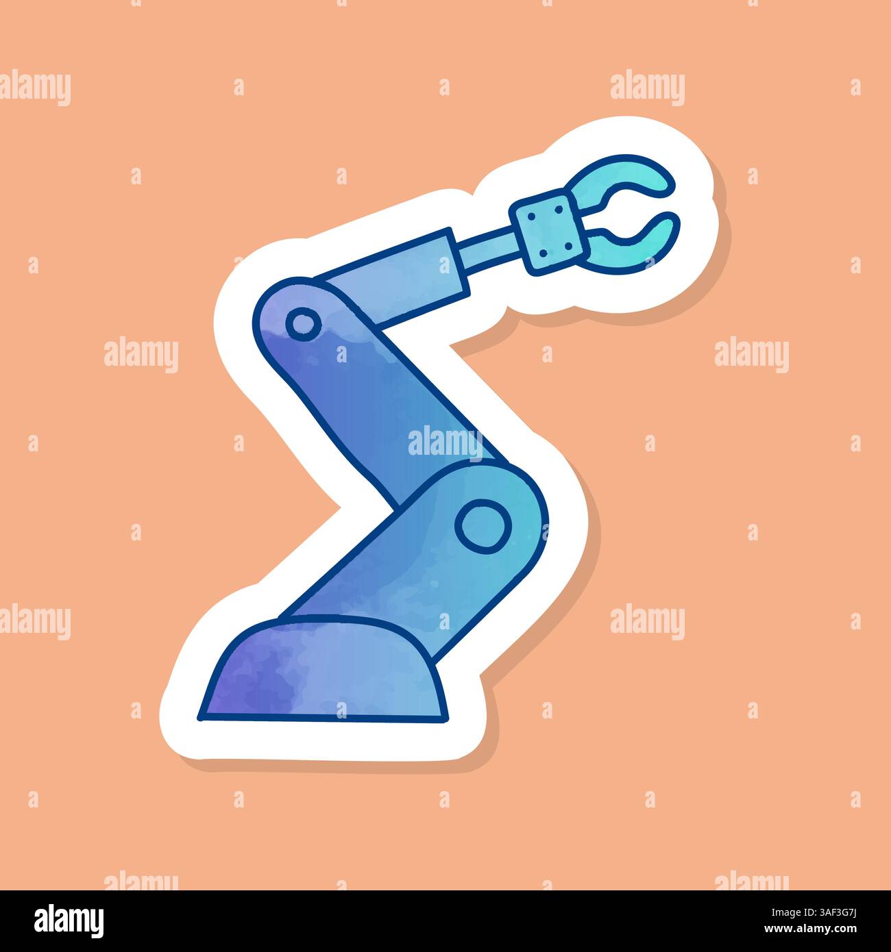 Robotic arm color sticker Stock Vector Image & Art - Alamy