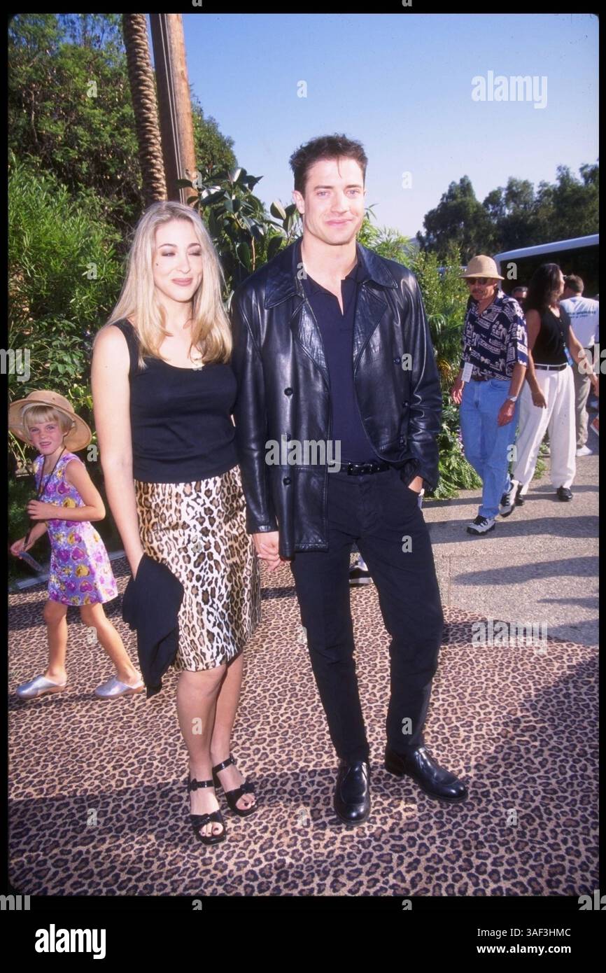 July 9, 1997; Hollywood, CA, USA; Actor BRENDAN FRASER and wife AFTON ...