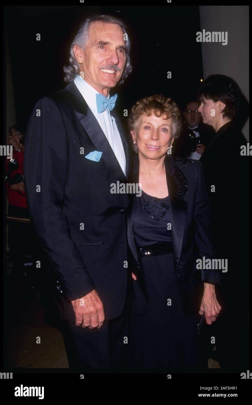 March 2, 1995; Hollywood, CA, USA; DENNIS WEAVER and wife attend the ...