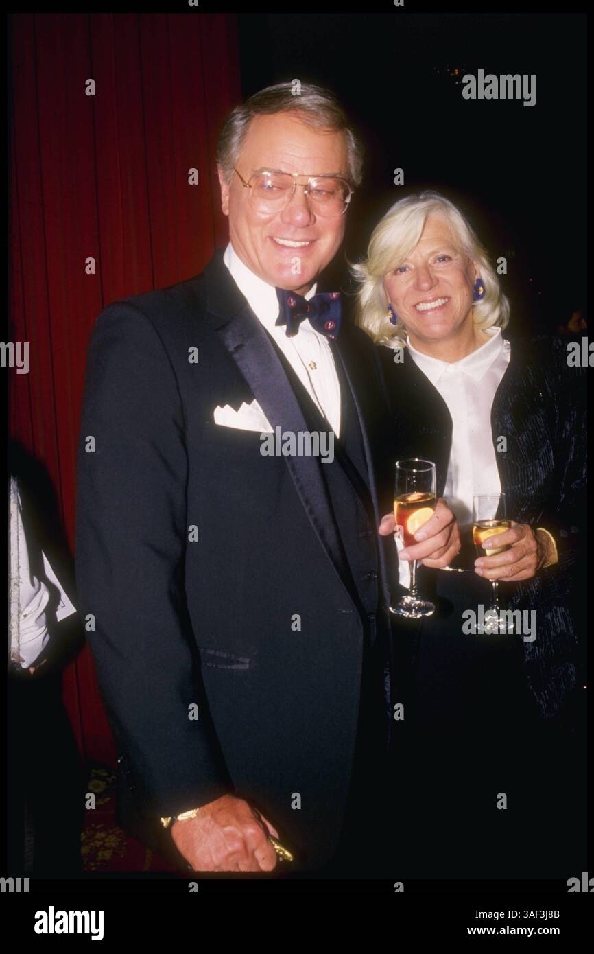 December 1, 1987; Hollywood, Ca, USA; Actor LARRY HAGMAN and his wife ...