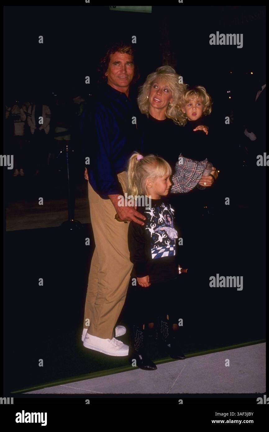 1988; Hollywood, CA, USA; MICHAEL LANDON, CINDY LANDON and children ...