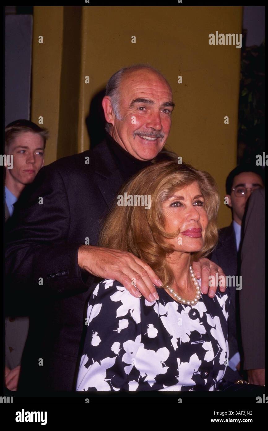May 28, 1996; Hollywood, CA, USA; SEAN CONNERY and wife MICHELINE ...