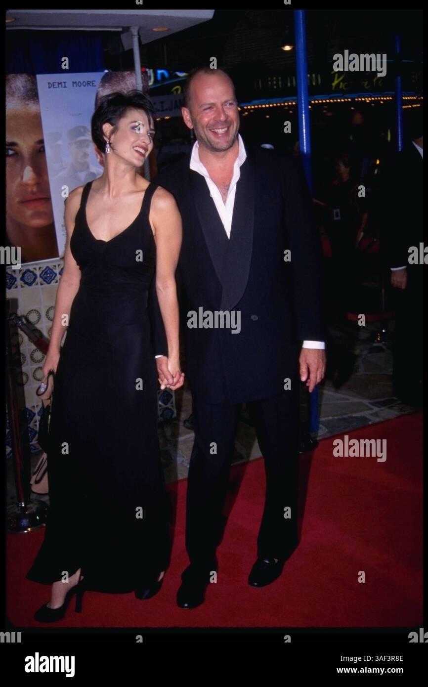 August 6, 1997; Hollywood, CA, USA; Actor BRUCE WILLIS and wife DEMI ...