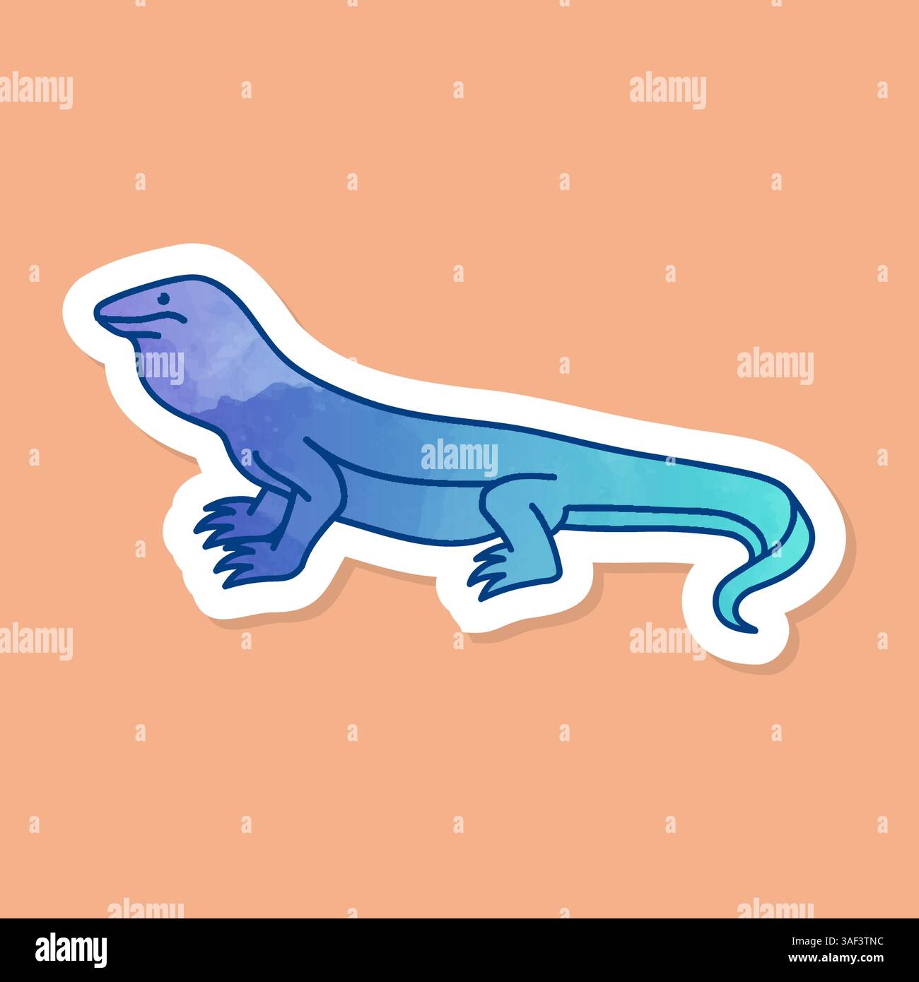 Komodo dragon animal reptile icon Stock Vector Image & Art - Alamy