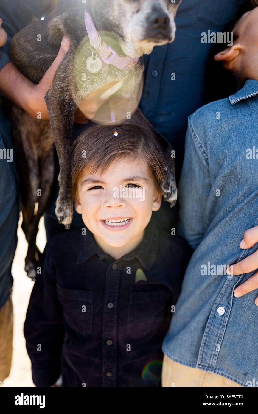 Three Year Old Boy Posing with Family in San Diego Stock Photo - Alamy