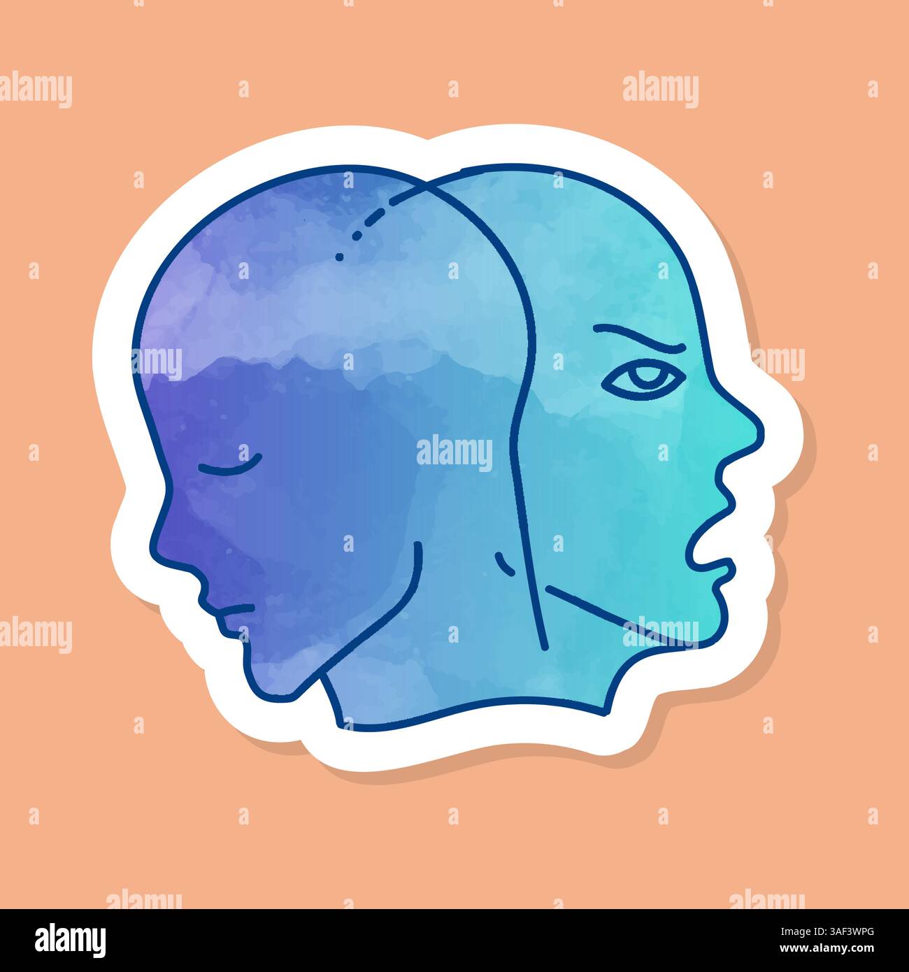 Mental health icon bipolar Stock Vector Images - Alamy