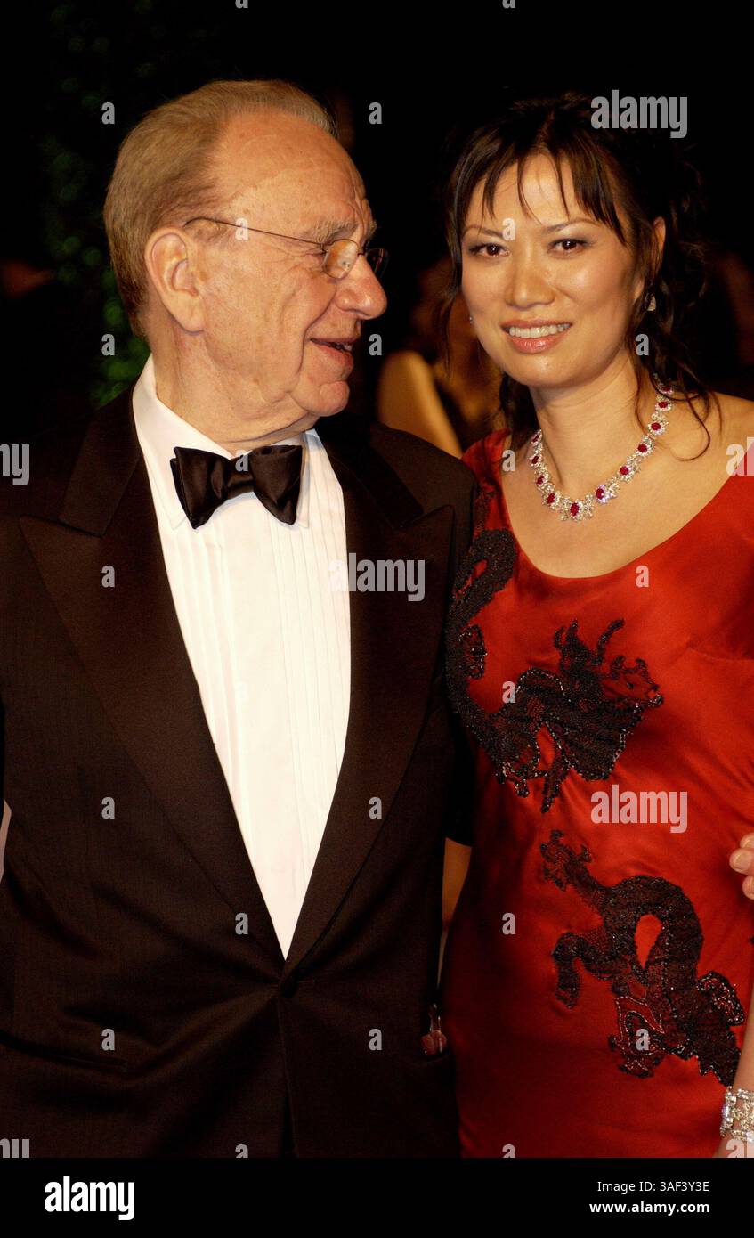Feb 27, 2005; Los Angeles, CA, USA; RUPERT MURDOCH and wife WENDI DENG ...
