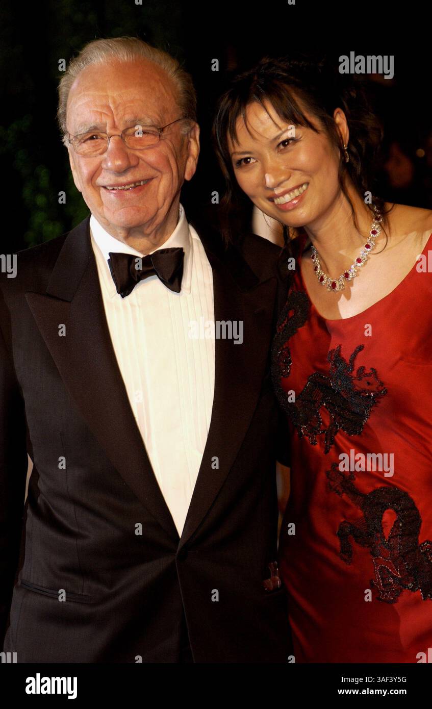 Feb 27, 2005; Los Angeles, CA, USA; RUPERT MURDOCH and wife WENDI DENG ...