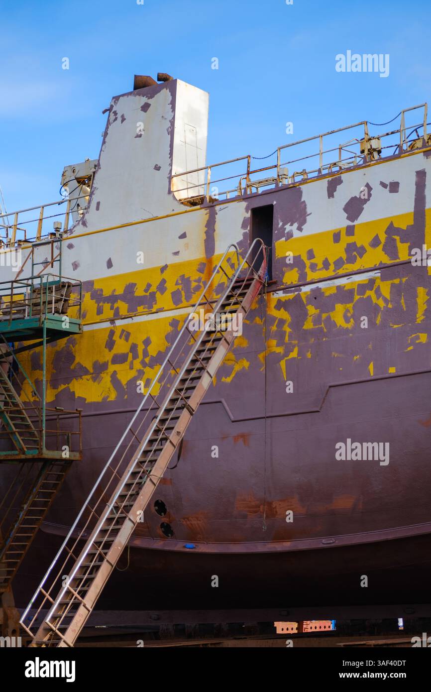 A ladder on a ship Stock Photo - Alamy