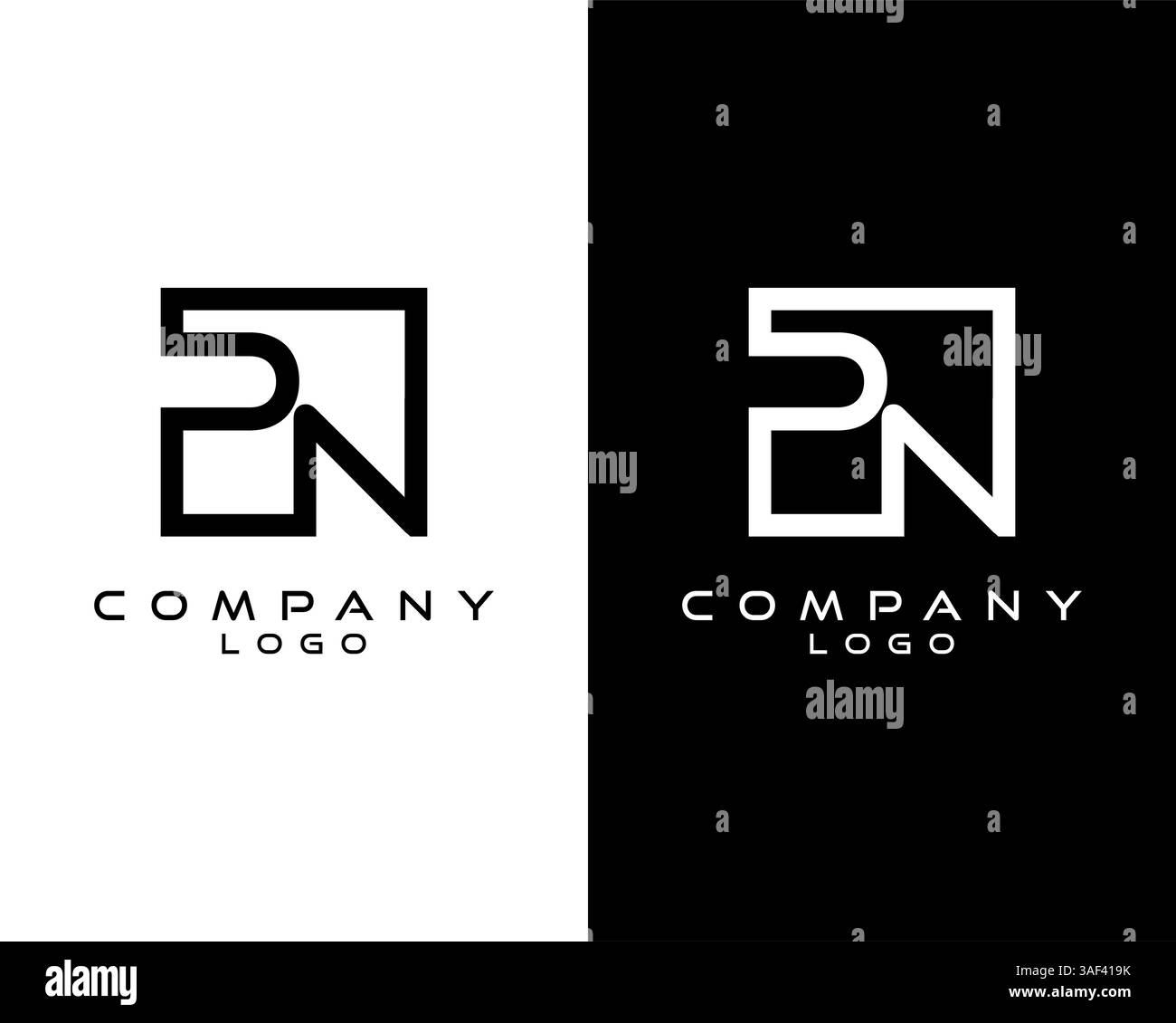 PN, NP Letters Logo Design. Simple and Creative Letter Concept ...