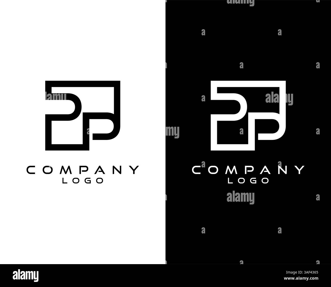 PP, P Letters Logo Design. Simple and Creative Letter Concept ...