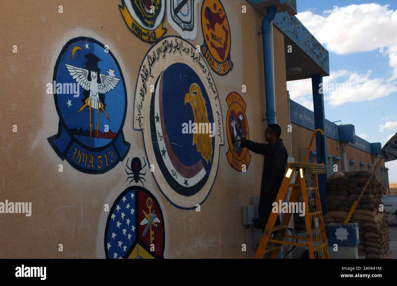 Apr 06, 2005; Al Asad, Iraq; Corporal ALEX ANDRADE, AV-8B Harrier ...