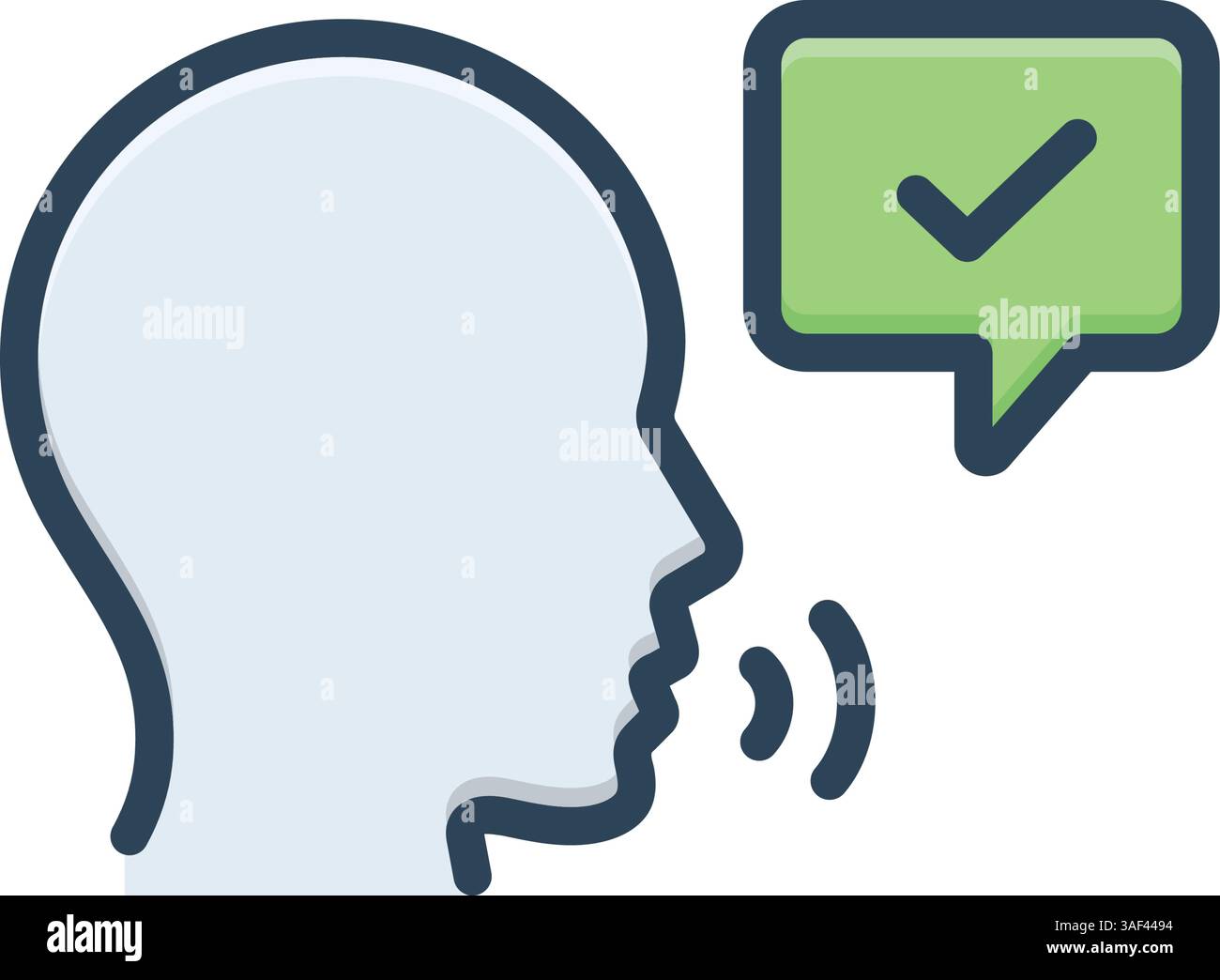 Icon for verbal approval, verbal Stock Vector Image & Art - Alamy